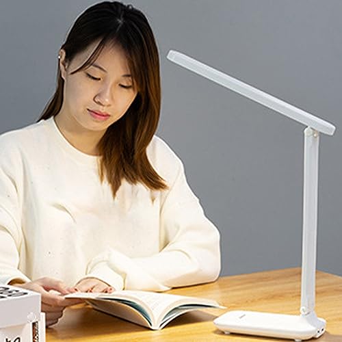 ADWOA LED Desk Lamp, Desk Light with Flexible Arm, Modes Dimmable Double Head Desk Lamps for Home Office Workbench Reading Feature, Desk Light for Home/Office/Drafting/Reading (White)