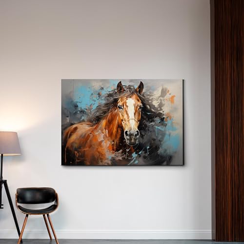 Majestic Black Stallion Galloping In The Clouds, Black Horse On Salt Flats, Canvas Print, Black Horse Print, Black Horse Wall Art