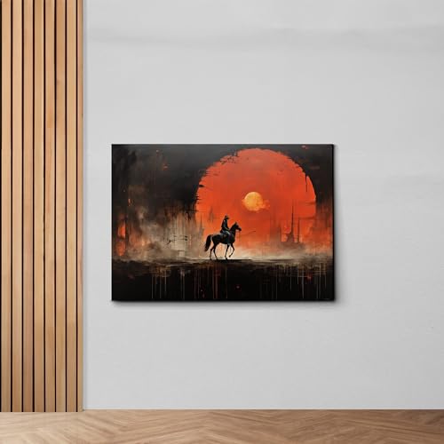 Majestic Black Stallion Galloping In The Clouds, Black Horse On Salt Flats, Canvas Print, Black Horse Print, Black Horse Wall Art