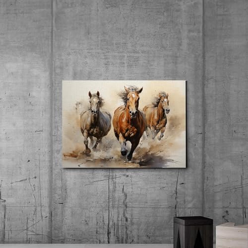 Majestic Black Stallion Galloping In The Clouds, Black Horse On Salt Flats, Canvas Print, Black Horse Print, Black Horse Wall Art