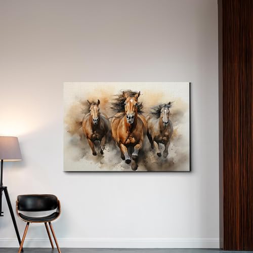 Majestic Black Stallion Galloping In The Clouds, Black Horse On Salt Flats, Canvas Print, Black Horse Print, Black Horse Wall Art