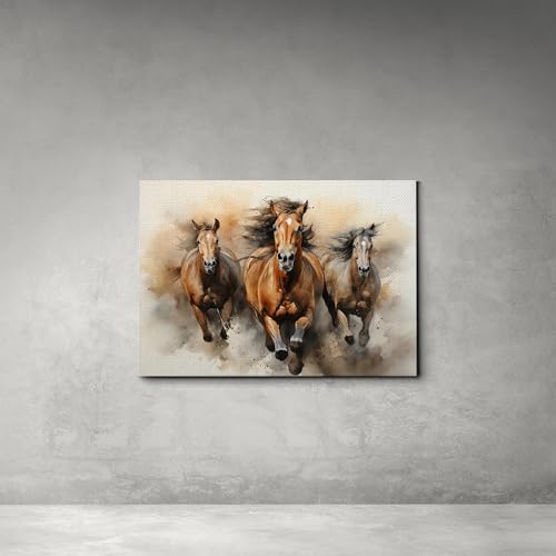Majestic Black Stallion Galloping In The Clouds, Black Horse On Salt Flats, Canvas Print, Black Horse Print, Black Horse Wall Art