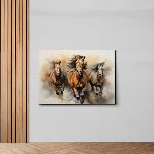 Majestic Black Stallion Galloping In The Clouds, Black Horse On Salt Flats, Canvas Print, Black Horse Print, Black Horse Wall Art
