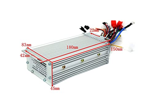Bike Fender Dual Drive 36V/48V/60V 1000W BLDC Electric Scooter Controller E-Bike 2 pcs brushless Speed Driver and 1Pcs LCD Display one Set Mud Guards (Size : 36V Set)