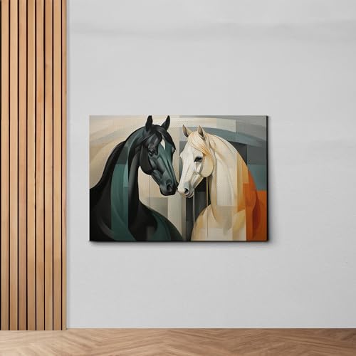 Majestic Black Stallion Galloping In The Clouds, Black Horse On Salt Flats, Canvas Print, Black Horse Print, Black Horse Wall Art