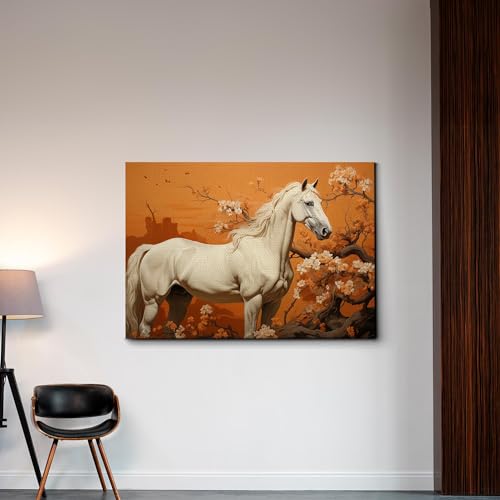 Majestic Black Stallion Galloping In The Clouds, Black Horse On Salt Flats, Canvas Print, Black Horse Print, Black Horse Wall Art