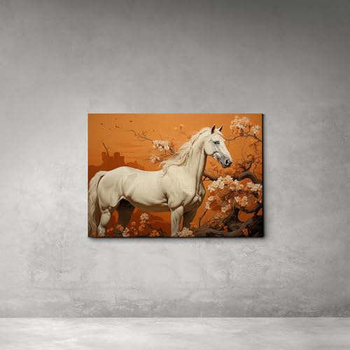 Majestic Black Stallion Galloping In The Clouds, Black Horse On Salt Flats, Canvas Print, Black Horse Print, Black Horse Wall Art