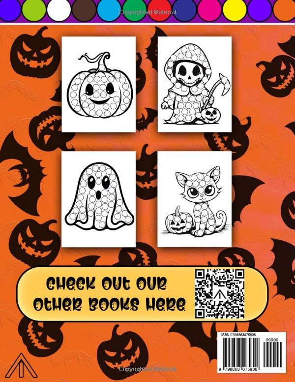 Halloween Dot Marker Coloring Book: Preschool Activity Book For Toddlers Ages +2