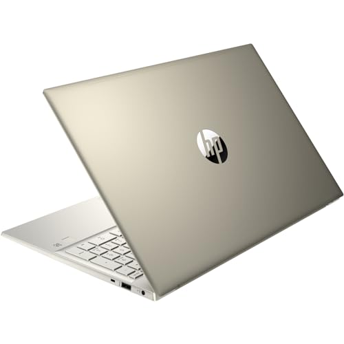 HP Pavilion 15 15.6" Touchscreen FHD Laptop Computer, 13th Gen Intel 10-Core i7-1355U, 64GB DDR4 RAM, 2TB PCIe SSD, WiFi 6, BT5.3, Backlit Keyboard, Fingerprint Reader, Warm Gold, Windows 11, Zivcul