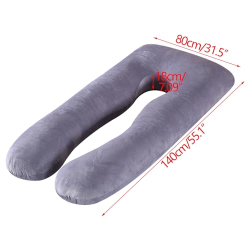GBSELL Pregnancy U-Shape Sleeping Sideways Pillows,Pregnancy Pillows for Adult Sleeping,Maternity Pregnancy Sideways Pillow (Gray)
