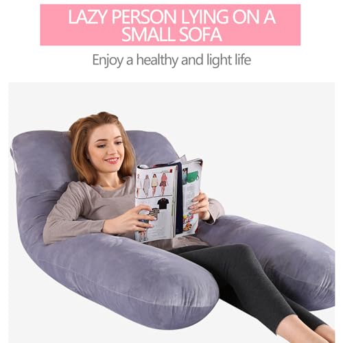GBSELL Pregnancy U-Shape Sleeping Sideways Pillows,Pregnancy Pillows for Adult Sleeping,Maternity Pregnancy Sideways Pillow (Gray)