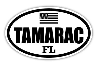 3 Pack Reflective Tamarac FL Florida Broward County Stealthy US Flag Euro Decal Sticker Vinyl for Hard Hats, Bottles, Glass, Toolbox 2" x 3"