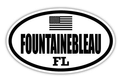 3 Pack Reflective Fountainebleau FL Florida Miami-Dade County Stealthy US Flag Euro Decal Sticker Vinyl for Hard Hats, Bottles, Glass, Toolbox 2" x 3"