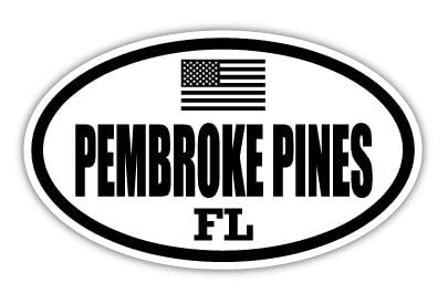 3 Pack Reflective Pembroke Pines FL Florida Broward County Stealthy US Flag Euro Decal Sticker Vinyl for Hard Hats, Bottles, Glass, Toolbox 2" x 3"