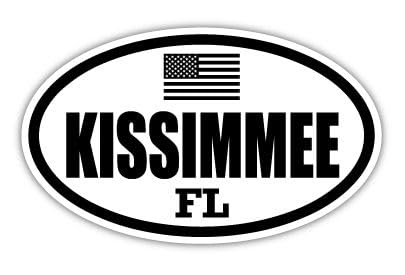 3 Pack Reflective Kissimmee FL Florida Osceola County Stealthy US Flag Euro Decal Sticker Vinyl for Hard Hats, Bottles, Glass, Toolbox 2" x 3"