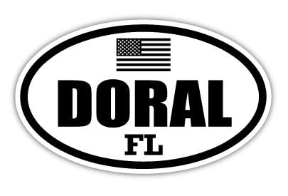 3 Pack Reflective Doral FL Florida Miami-Dade County Stealthy US Flag Euro Decal Sticker Vinyl for Hard Hats, Bottles, Glass, Toolbox 2" x 3"