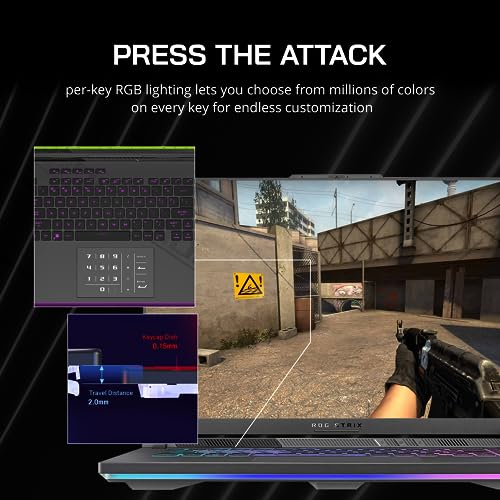 Asus ROG Strix G16 Gaming Laptop, 16'' WUXGA 165Hz Display, Intel Core i7 13650HX, 64GB DDR5, 4TB SSD, GeForce RTX 4060, RGB Backlit Keyboard, WiFi 6E, Win 11 Pro, Gray, DVD-RW USB Hub (Renewed)