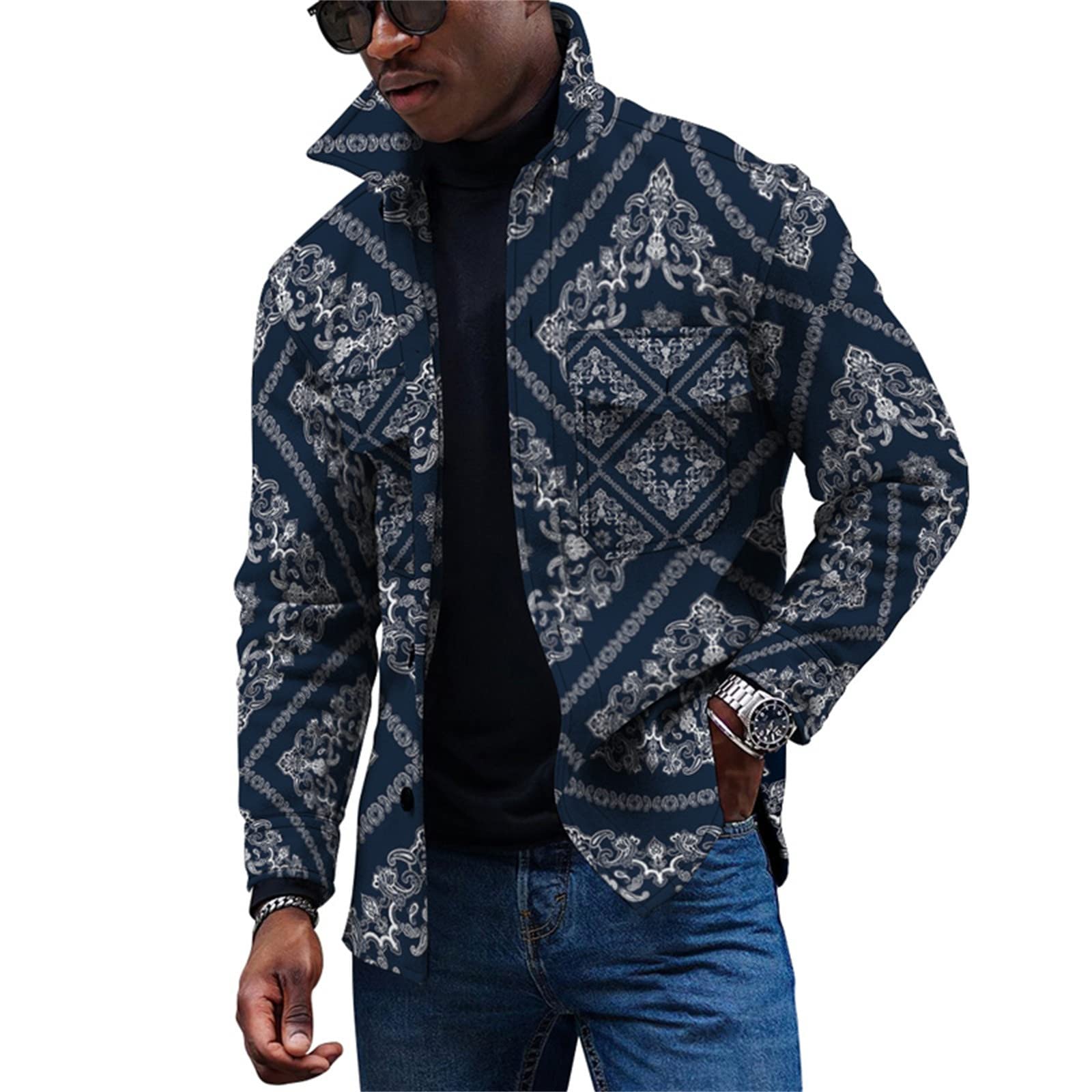 GIANTHONG Trench Coat Men Quarter Zip Mens Blazers Regular Fit Outerwear Sweatshirt Jackets Quilted Shacket Velvet Blazer Men Suit Bag Ugly Christmas Sweater for Men(Gray,XX-Large)