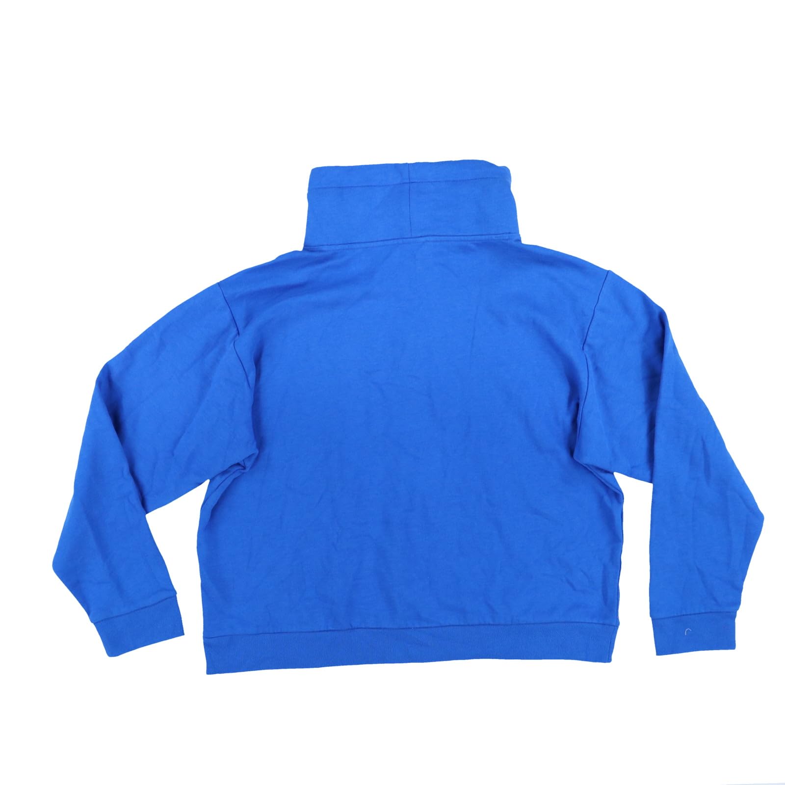 Victoria's Secret Pink Cowl Neck Logo Sweatshirt (Blue, XL)
