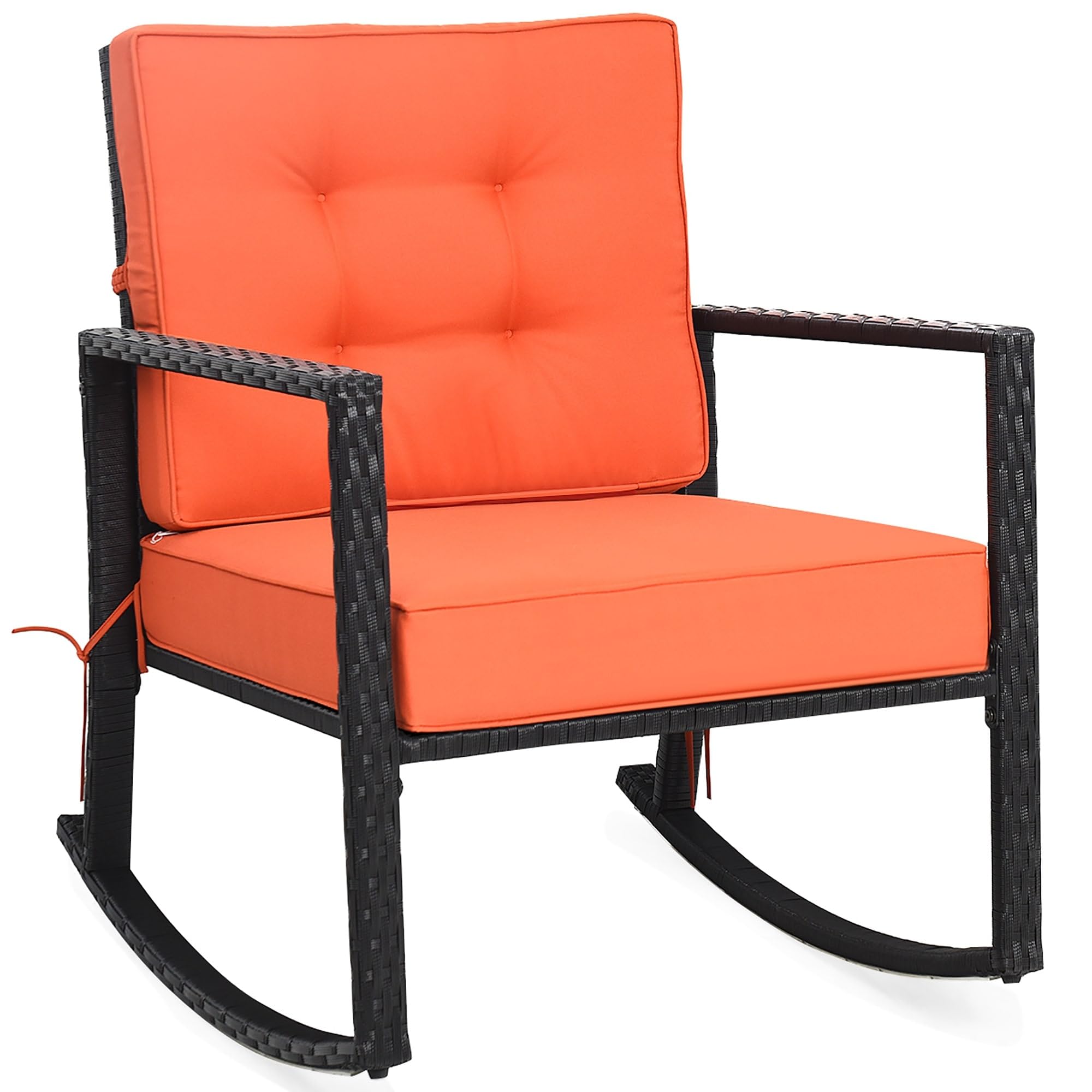 Bed Bath & Beyond Patio Rocking Chair Outdoor Glider Rattan Rocker Chair Turquoise