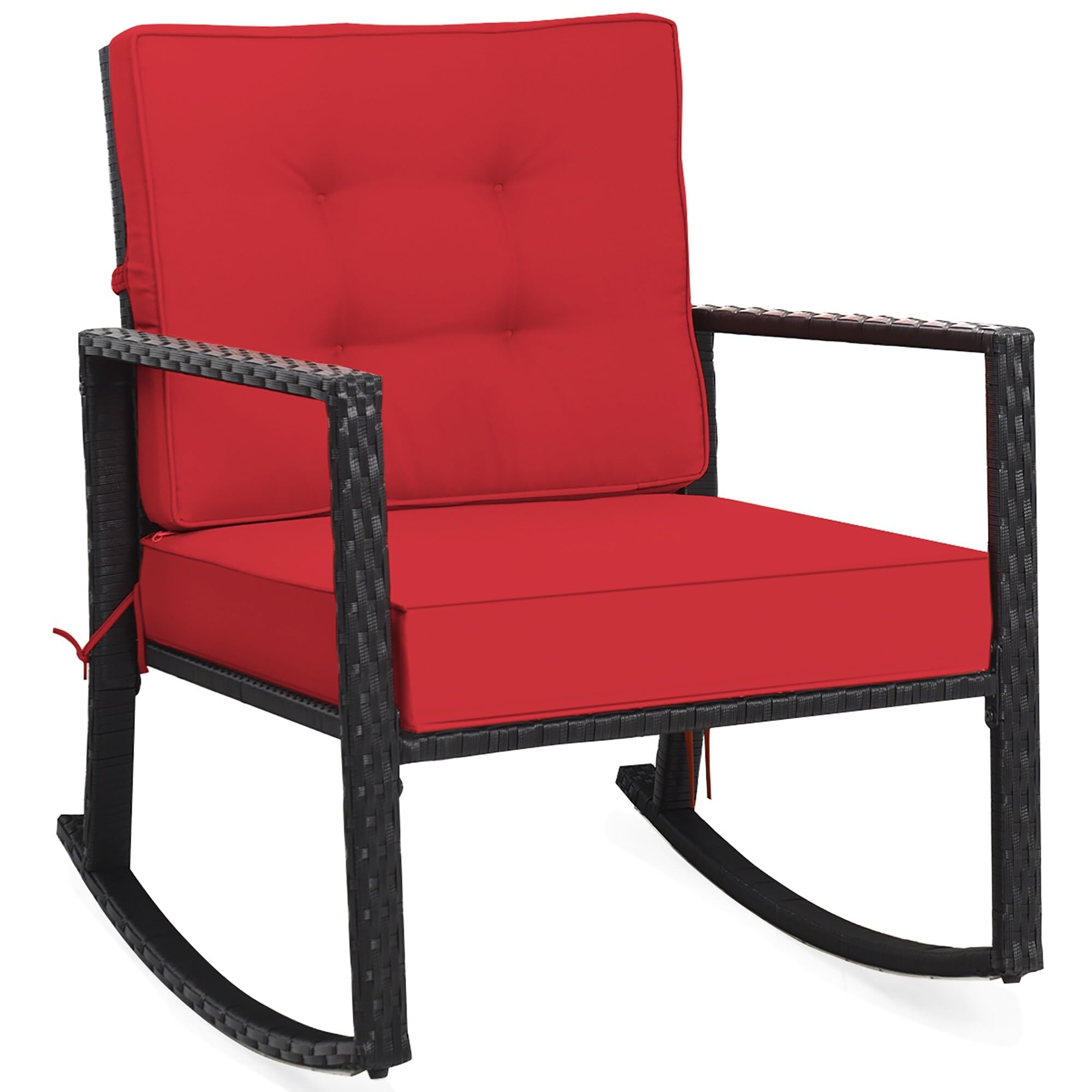 Bed Bath & Beyond Patio Rocking Chair Outdoor Glider Rattan Rocker Chair Turquoise