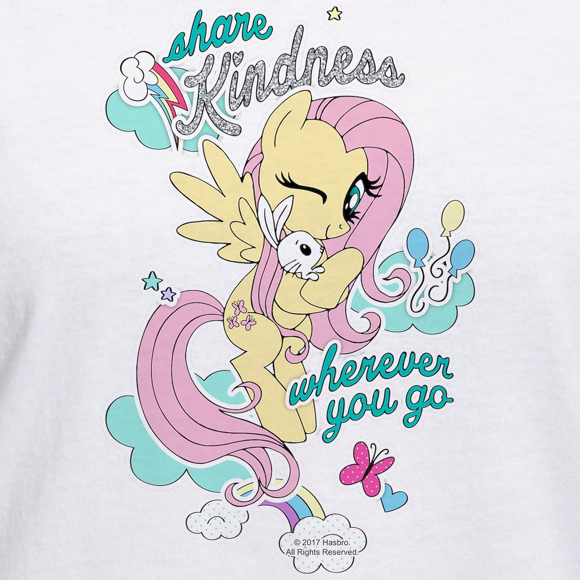 CafePress MLP Fluttershy Kindness T Shirt Womens Cotton V-Neck T-Shirt White