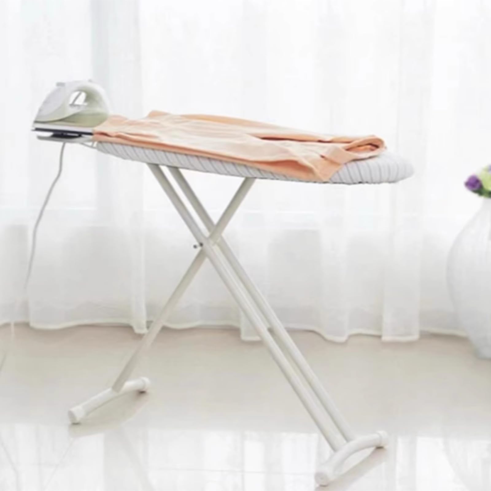 Large Non-Slip Foldable Ironing Stand, Compact Ironing Board with Iron Rest, Adjustable Height Home Ironing Board, Extra Wide Countertop Ironing Board