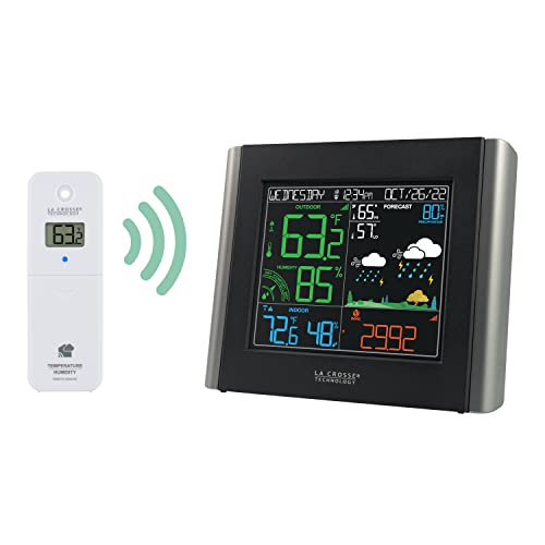 La Crosse Technology V10-TH-INT V10-TH Wireless WiFi Weather Station , Black