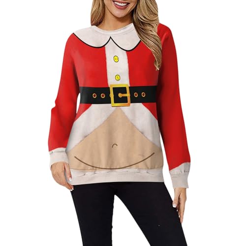 Christmas Shirts for Women Long Sweaters for Women to wear with Leggings Party Funny Letter Graphic Funny Xmas Office Work Peplum Knit Cardigan Novelty y2k Sweater Compression Socks for Women