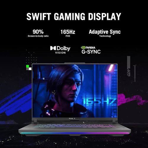 ASUS 2023 Newest ROG Strix G16 Gaming Laptop, 16" FHD 165Hz Display, 13th Gen Intel Core i7-13650HX (14-Core), NVIDIA GeForce RTX 4060, 64GB RAM, 2TB SSD, Wi-Fi 6E, Bluetooth, 4 Zone RGB, Windows 11