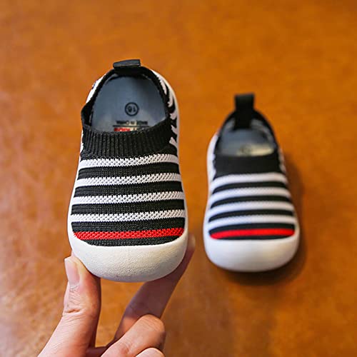 Walking Shoes for Babies Non Slip First Walkers 6 9 12 18 24 Months 1 2 3 4 Years Toddler Boots Girls (Black, 9 Toddler)