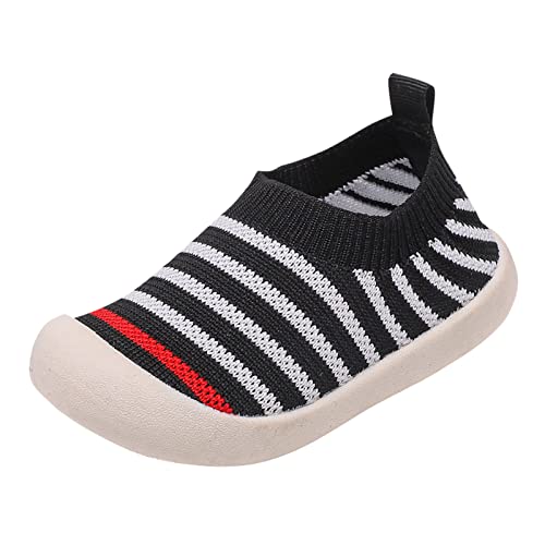 Walking Shoes for Babies Non Slip First Walkers 6 9 12 18 24 Months 1 2 3 4 Years Toddler Boots Girls (Black, 9 Toddler)