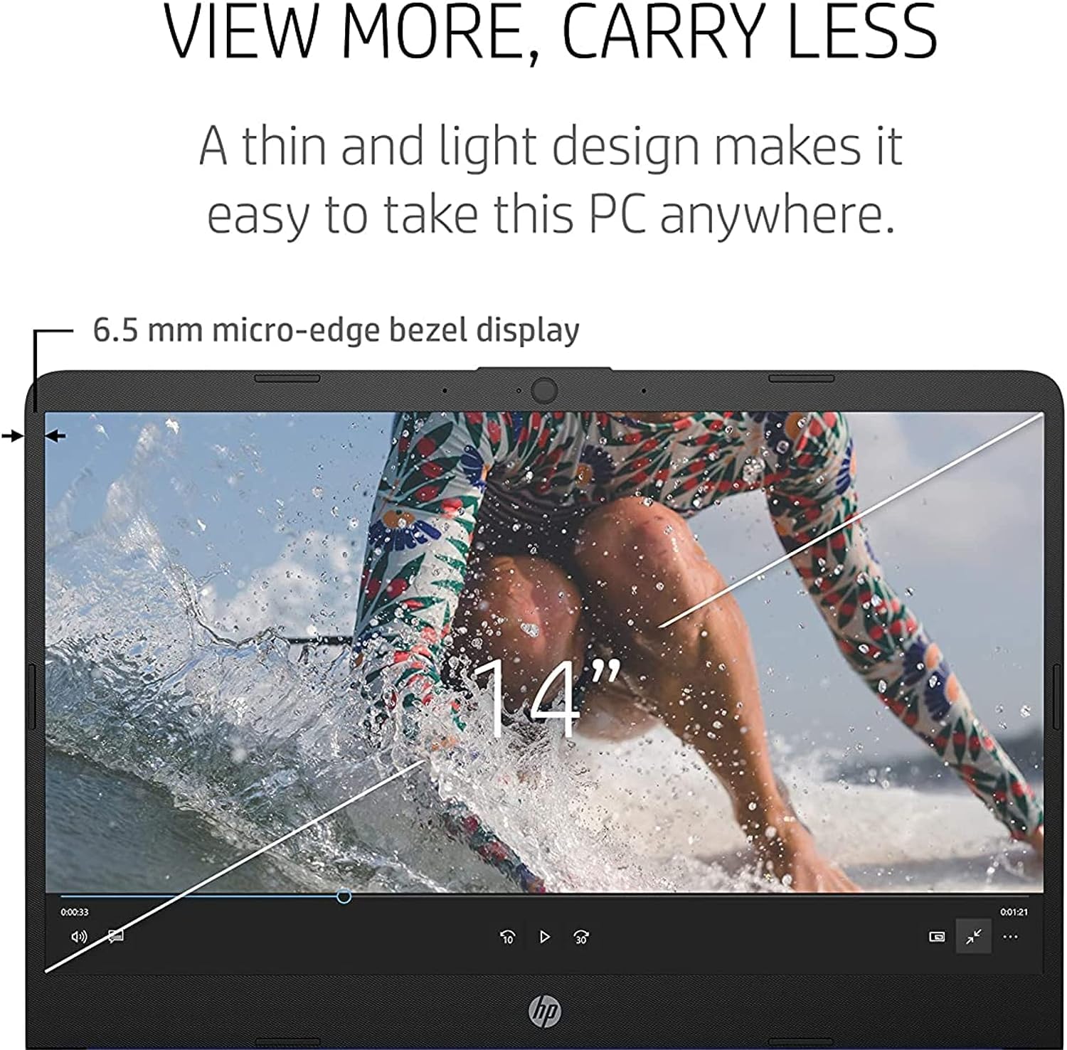 HP Stream Laptop 2023 Newest 14" HD Display, Intel Celeron N4120 Processor, 4GB RAM, 64GB EMMC, Intel UHD Graphics 600, Webcam, Wi-Fi, Bluetooth, Windows 11 Home in S Mode