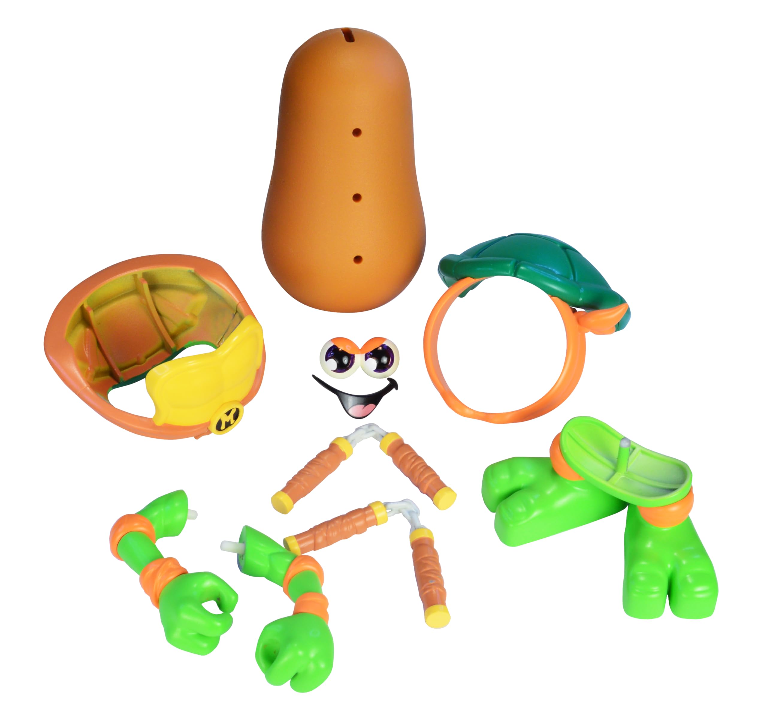 Poptaters Teenage Mutant Ninja Turtles Includes 1 Character, Michelangelo or Raphael, 12 Removable, Interchangeable Facial and Body Parts Including one Surprise Potato Head Original Piece! Ages 8+