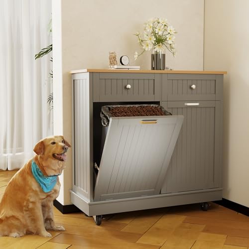 Alorksi Kitchen Island with Trash Cabinet