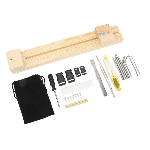 Keenso Wood Jig Bracelet Maker Adjustable Length Paracord Jig Bracelet Maker DIY Wristband Rope KnotFixing