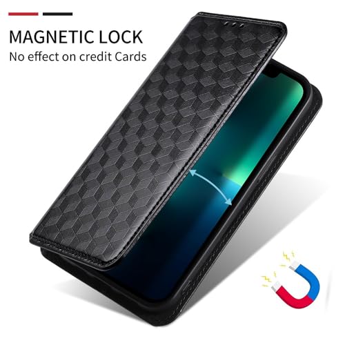Compatible with Oppo Reno 6 Pro 5G Case,Compatible with Oppo Reno6 Pro 5G PEPM00 CPH2249 PU Leather Kickstand with Card Holders Flip Magnetic Closure Protection Phone Wallet Cover Black