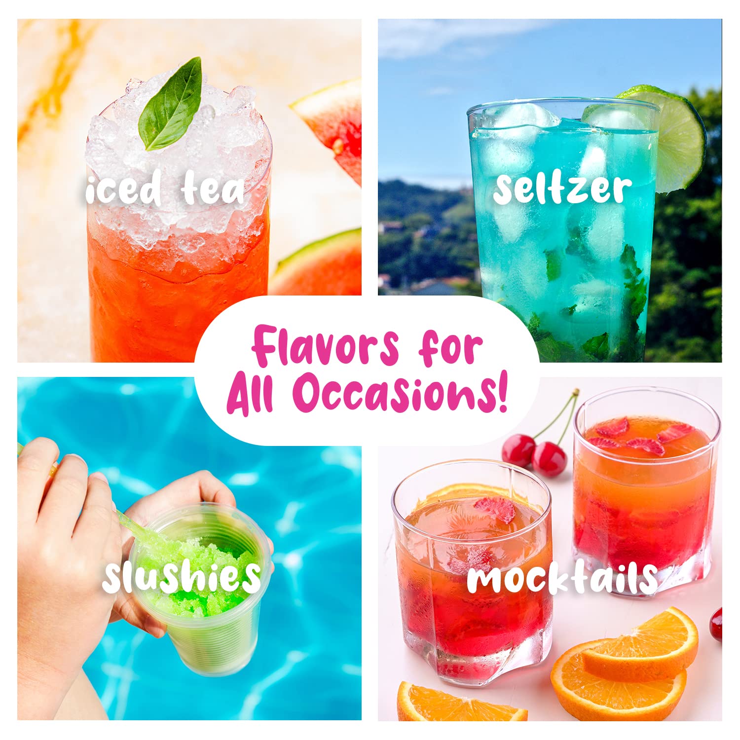 Hawaiian Shaved Ice Snow Cone and Shaved Ice Machine with Blade Adjustment Knob and 5 Reusable Plastic Ice Cups Bundled with 3 Flavor Quart Pack of Cherry, Grape, and Blue Raspberry
