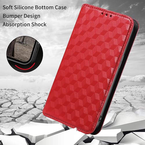 Compatible with Oppo Reno 6 Pro 5G Case,Compatible with Oppo Reno6 Pro 5G PEPM00 CPH2249 PU Leather Kickstand with Card Holders Flip Magnetic Closure Protection Phone Wallet Cover Hong