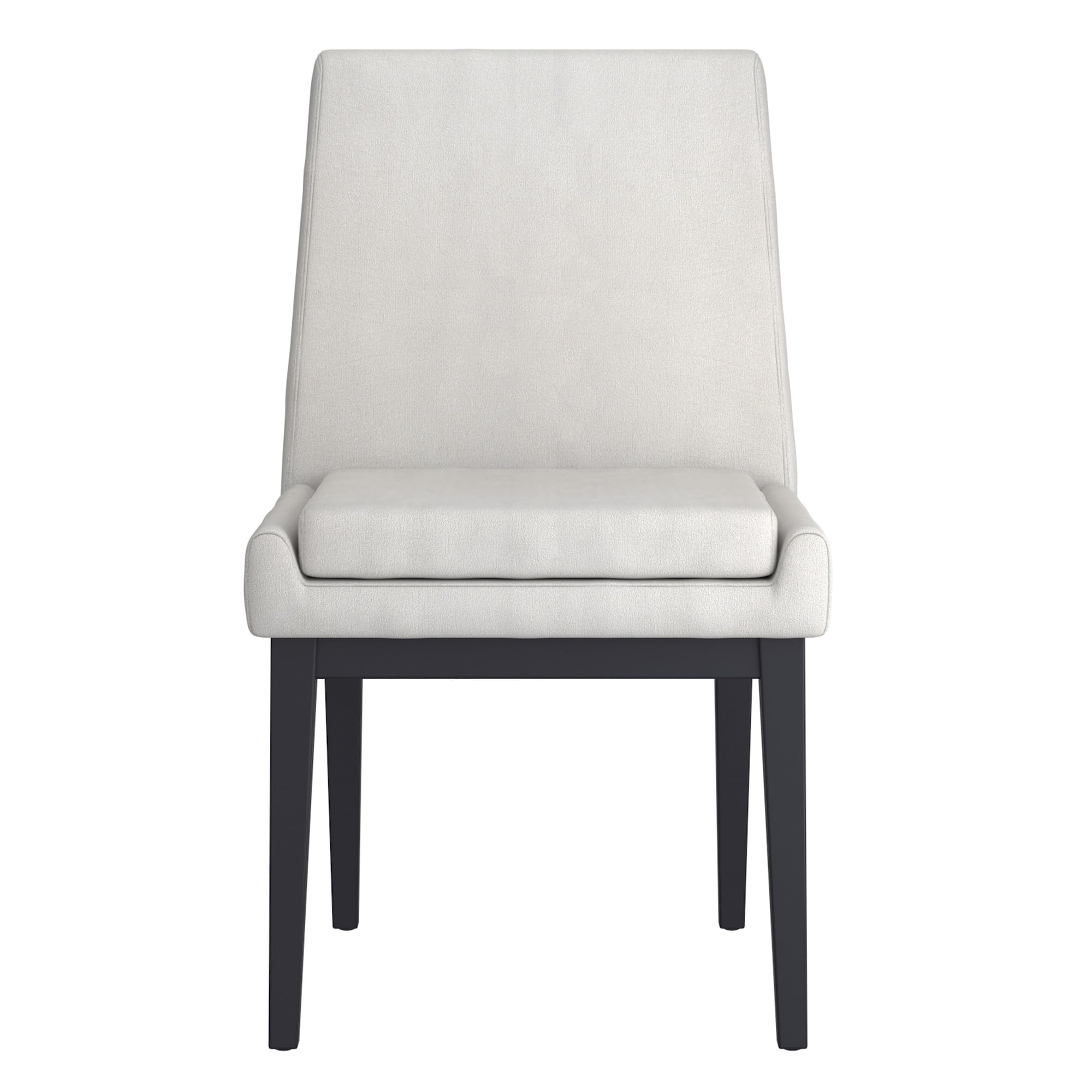 !nspire Contemporary Fabric and Metal Dining Chair, Set of 2 - Beige and Black