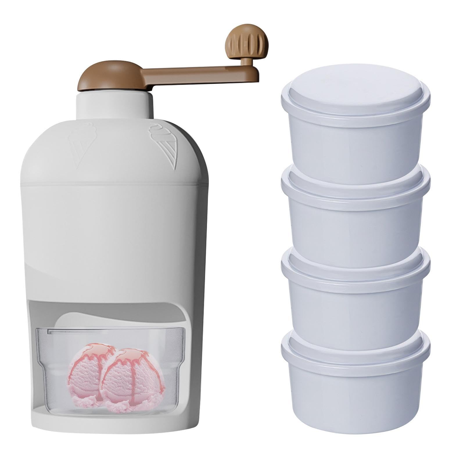 INLIMA Ice Slushie Maker Machine, Hand Crank Ice Shaver Machine, Shaved Ice Maker Machine, Shaved Ice Machine, Crushed Ice Machine for Snow Cones, Cocktails and Flavored Snacks