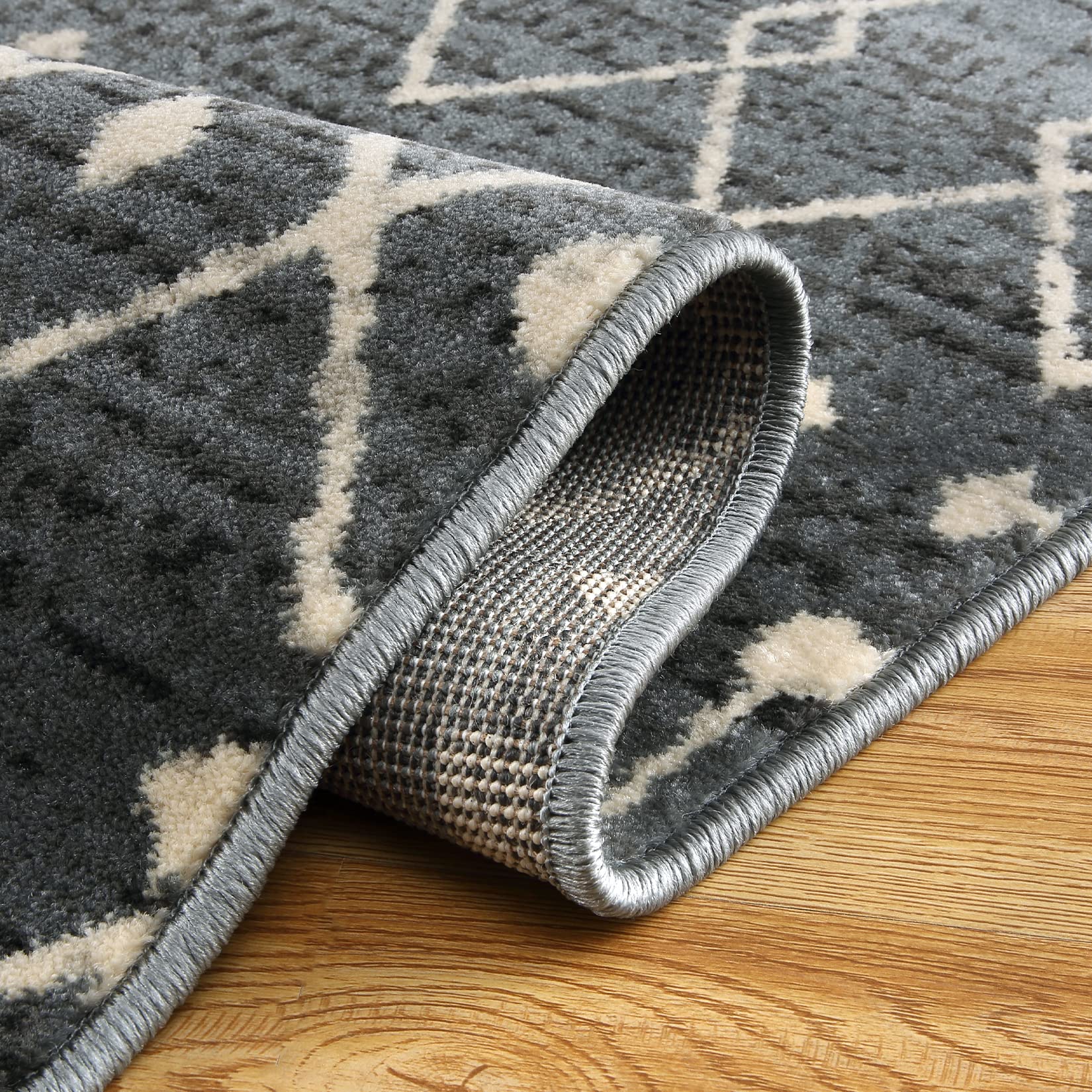 COZYLOOM Large Area Rug for Bedroom Non-Shedding Non-Slip 8x10 Carpet Traditional Rug for Living Room Bedroom Dining Room Kitchen Office Nursery Home Decor,Grey