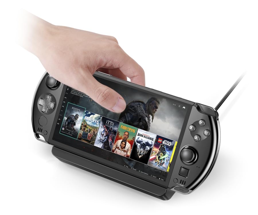 GPD Win 4 2023, Portable Handheld Game Console 6" Touchscreen 1920X1080 Mini Laptop UMPC Win 11 CPU AMD Ryzen 5 7640U 16GB LPDDR5 RAM/512GB M.2 NVMe 2280 SSD Black