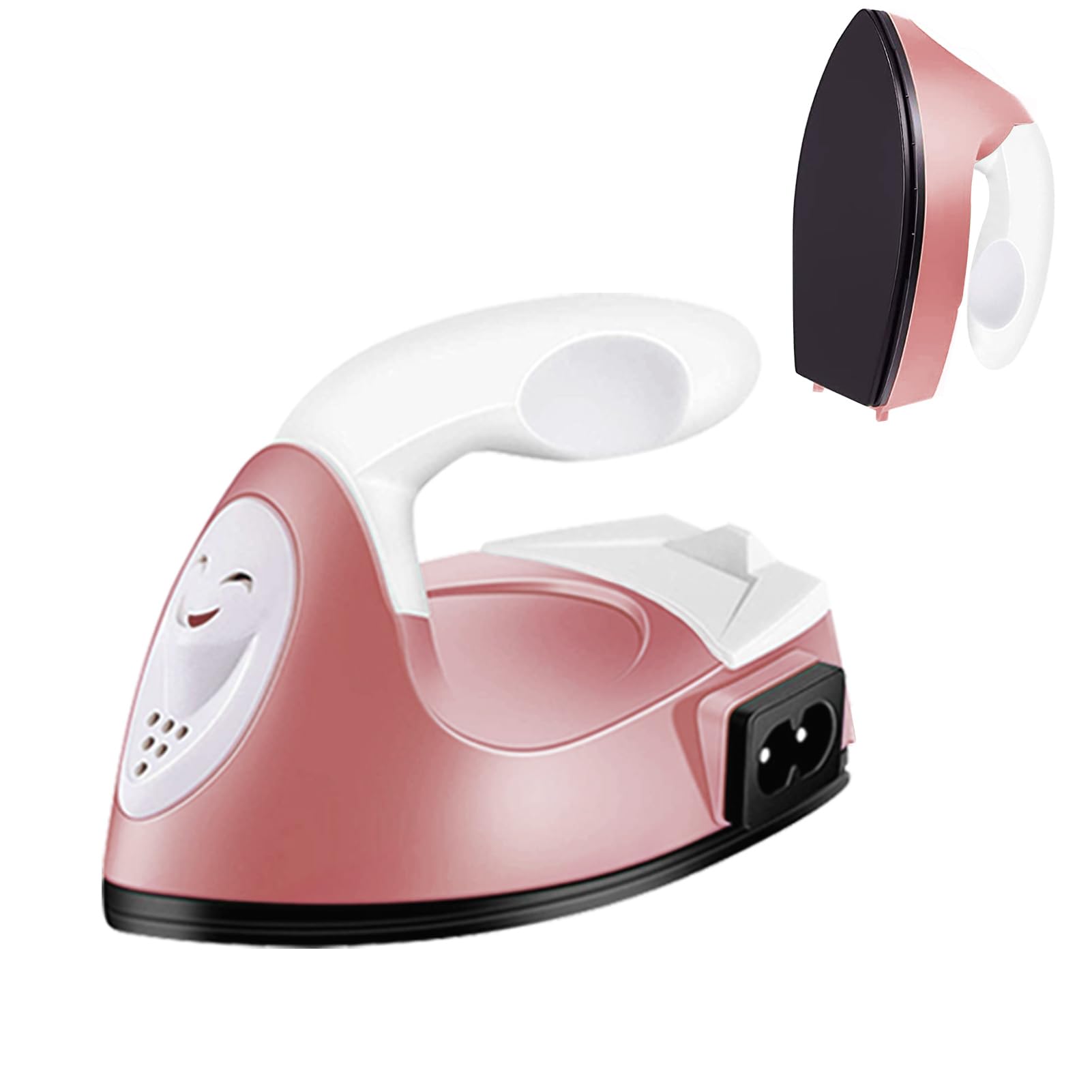 Mini Craft Iron Mini Iron Press,Mini Heat Press Machine for T Shirts Shoes and Hats Small Heat Transfer Vinyl Projects,Portable Travel Irons Mini Heat Press Crafting Craft Clothes (Fruit Pink)
