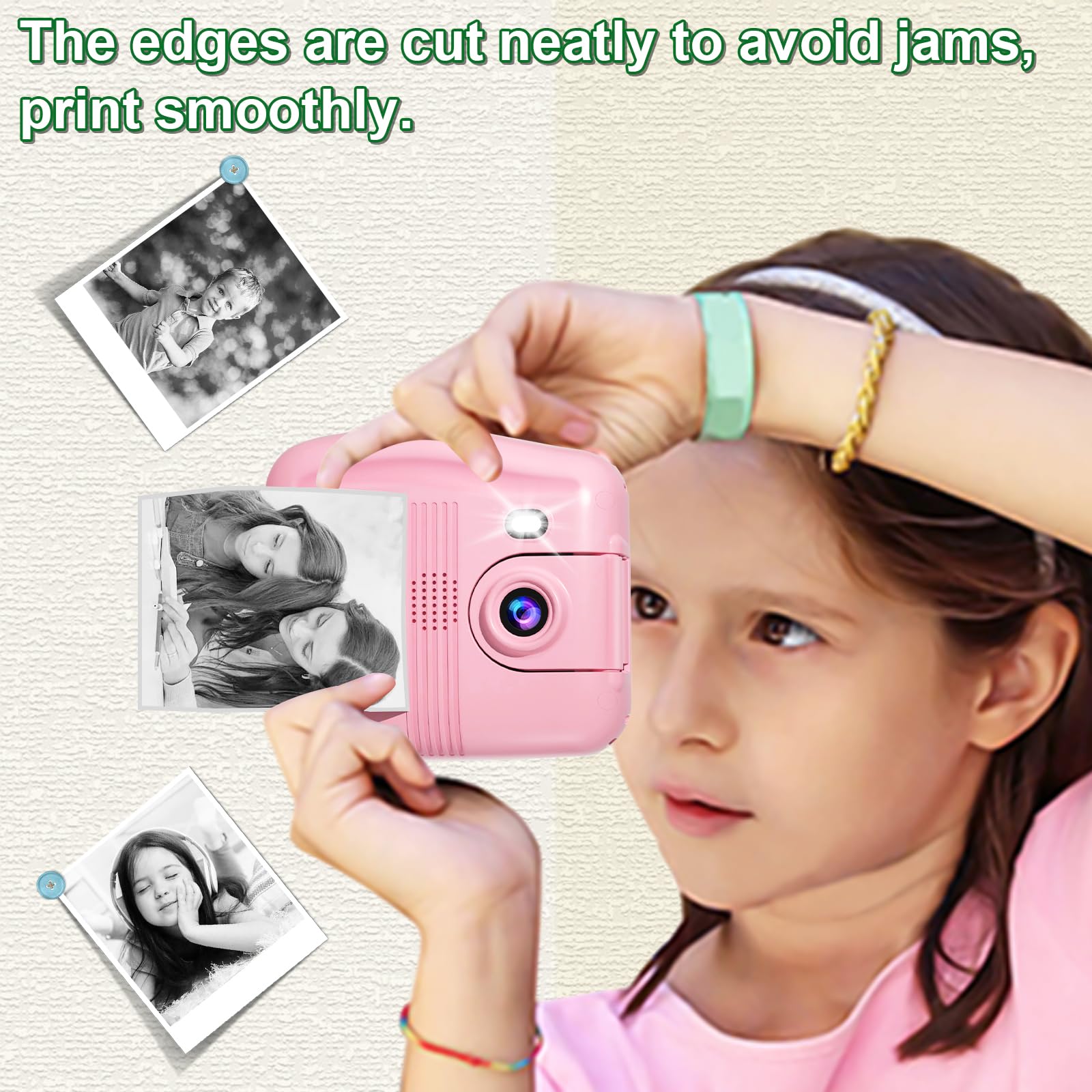 PROGRACE 6 Rolls Thermal Print Paper for Kids Instant Print Camera - Refill Print Paper Set for Kids Camera Inkless Paper for Most Kids Instant Camera 57 x 30 mm BPA Free