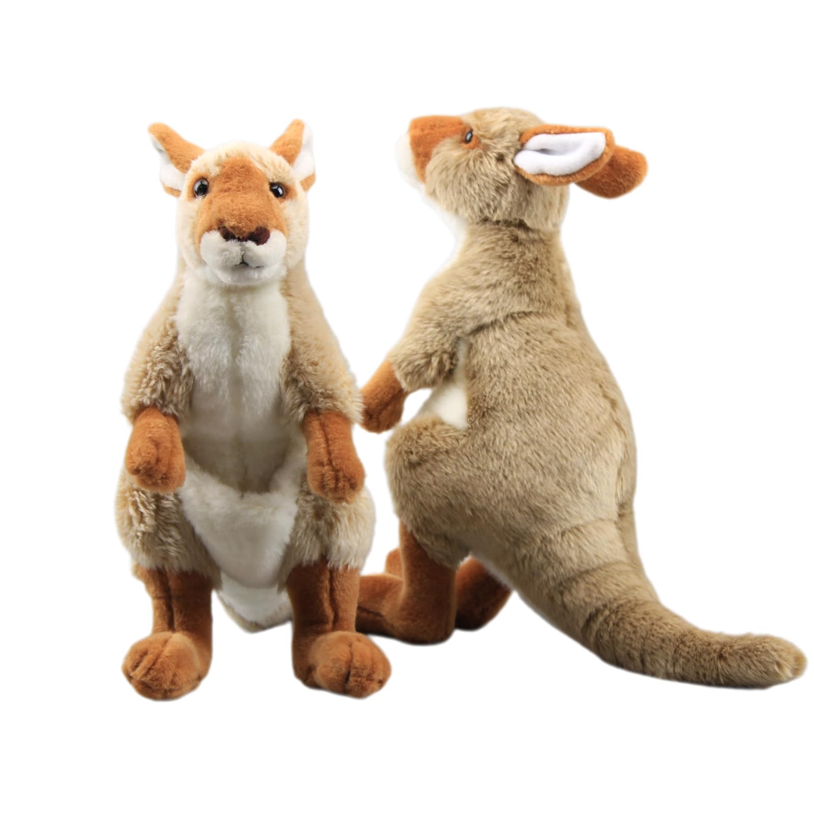 WinAdiGoo Cute Furry Realistic Kangaroo Plush Doll Soft Stuffed Animal Toy 13.8 inch Cuddle