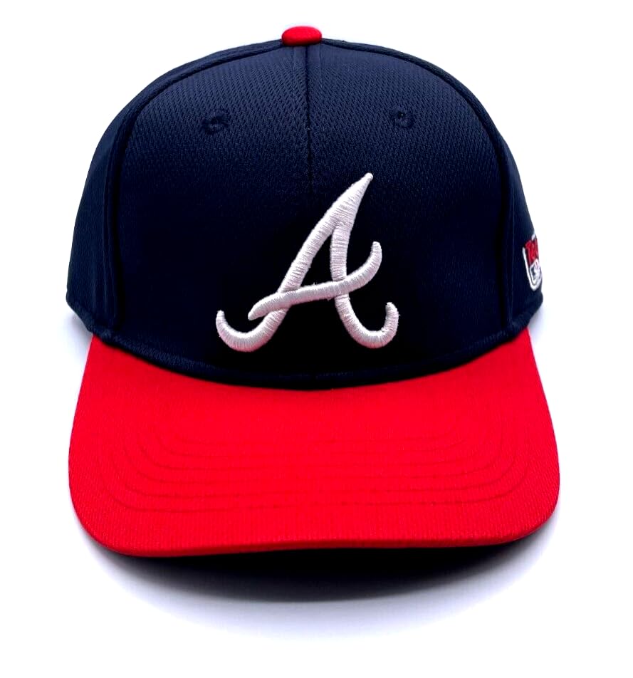 Officially Licensed Atlanta Baseball Youth Kids Hat Classic Edition Embroidered Team Logo Adjustable Cap (Red/Navy)