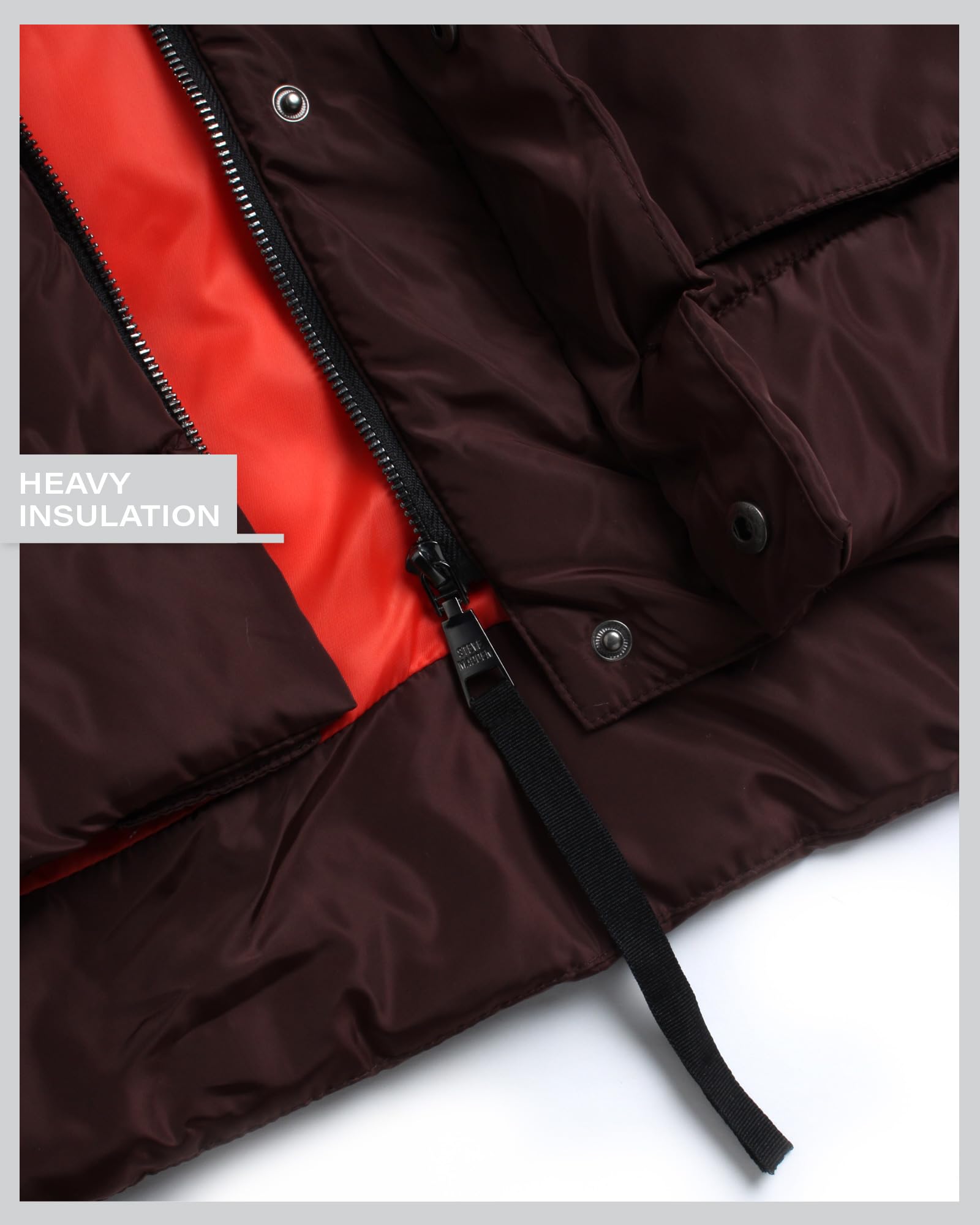 Steve Madden Women's Long Parka - Insulated Quilted Puffer Winter Coat for Women with Faux Sherpa Hood (Sizes: S-XL), Size Medium, Brown