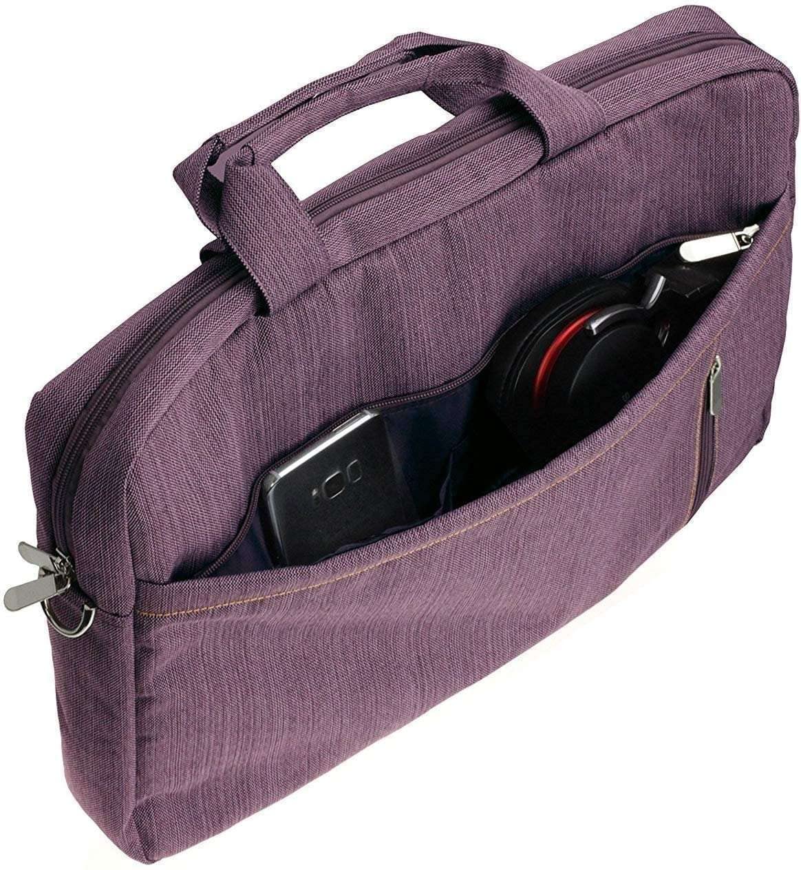 Navitech Purple Sleek Water Resistant Laptop Bag - Compatible with Dynabook Portégé X40L-K 14" laptop