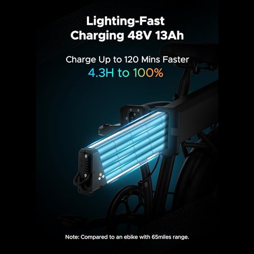 Bluehut ENGWE EP-2-PRO Folding Electric Bike for Adults 750W 25MPH 4h Fast Charge 48V 13AH Removable Battery with 20"*4.0" Fat Tire 7 Speeds Ebikes for Commuting, Off Road, Black (US Warehouse)